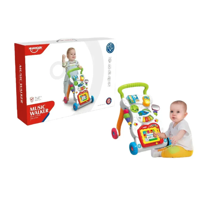 2 in 1 Baby Walker & Table Musical Walker Pull & Twist Toys My First ...