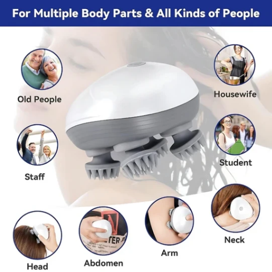Smart Scalp & Body Massager Full Body Relaxation Device