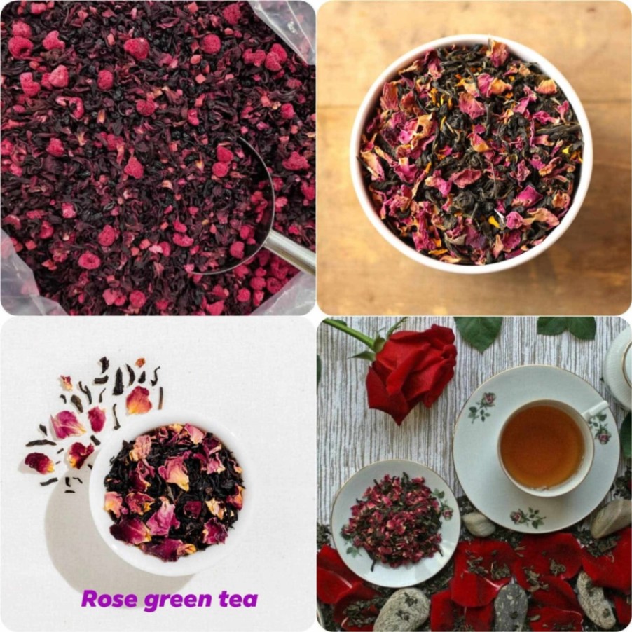 rose green tea