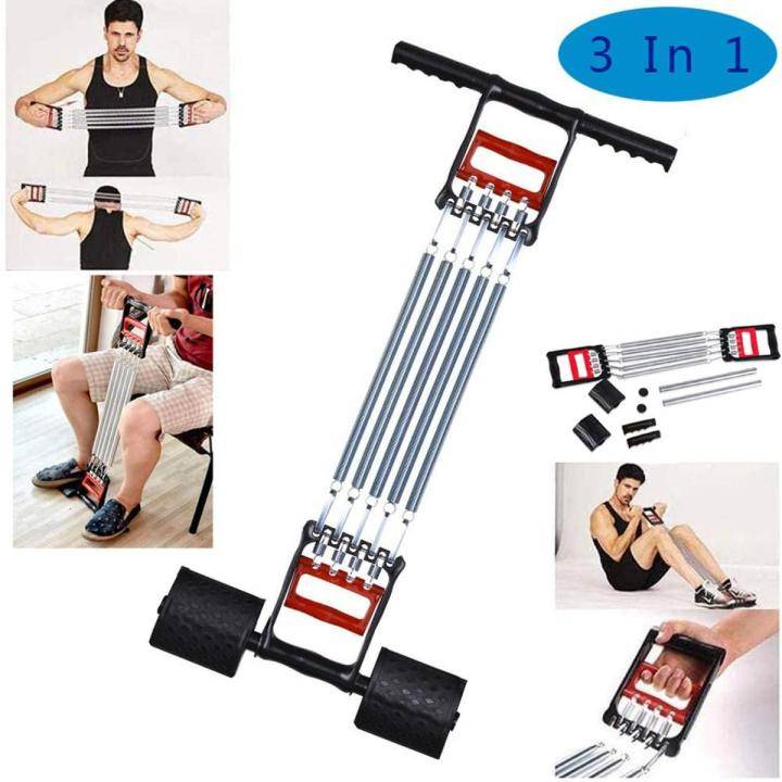 5 Spring Chest Pull 3 in 1 Tummy Trimmer Ab Exerciser with Chest ...