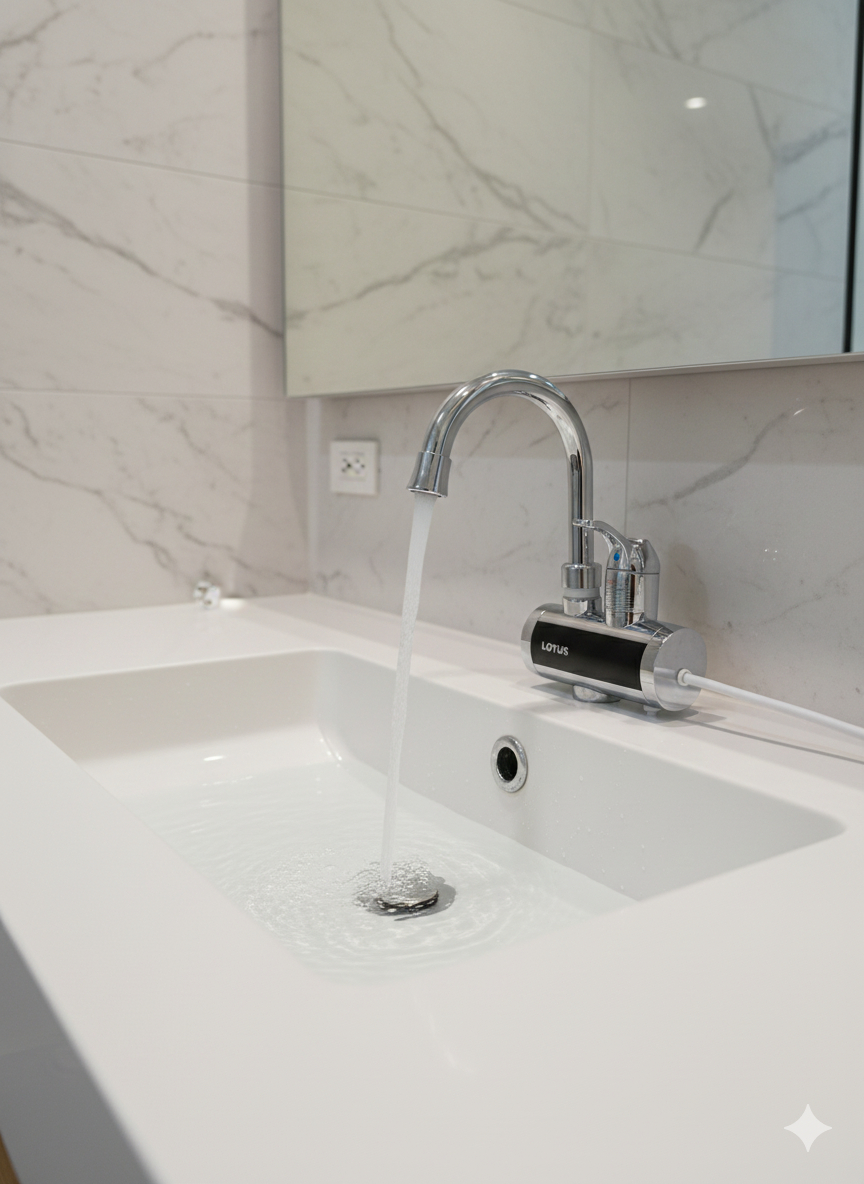 Original Lotus Instant Water Heater Tap Without Shower Digital Display