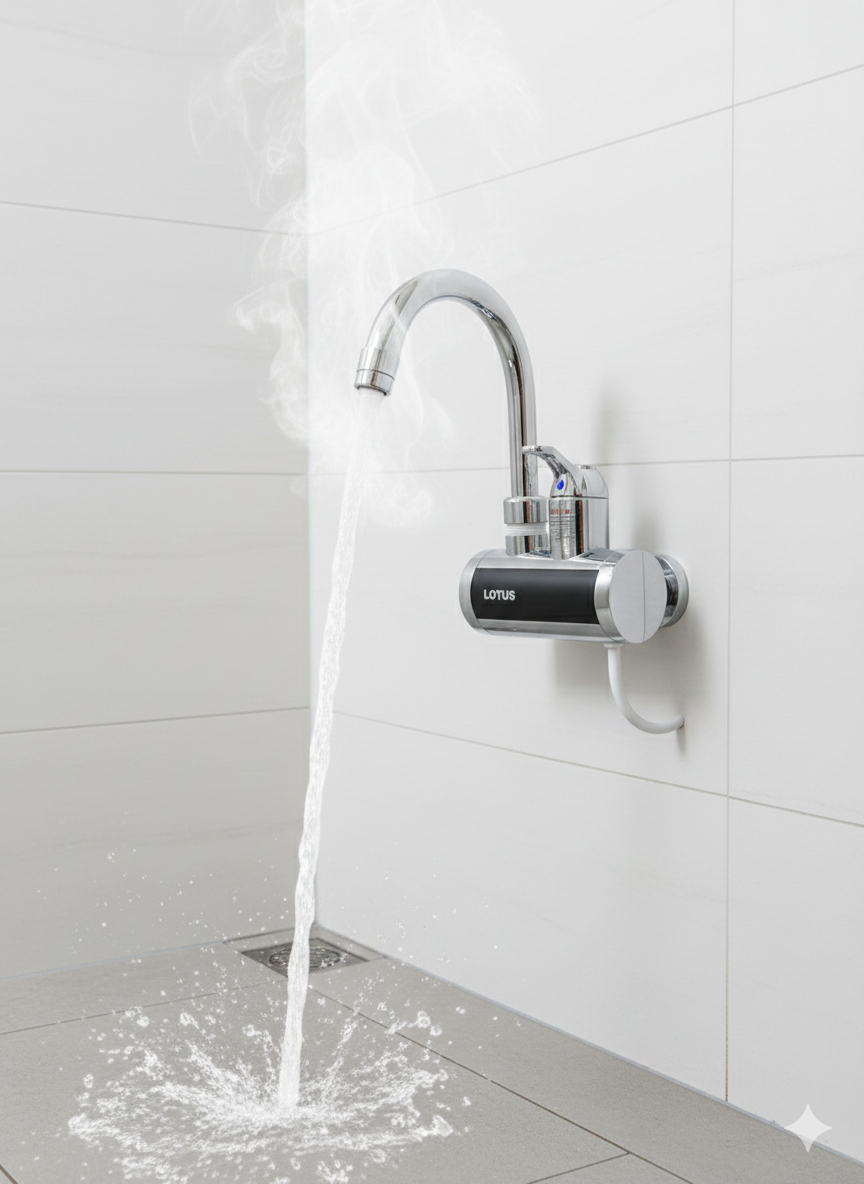 Original Lotus Instant Water Heater Tap Without Shower Digital Display